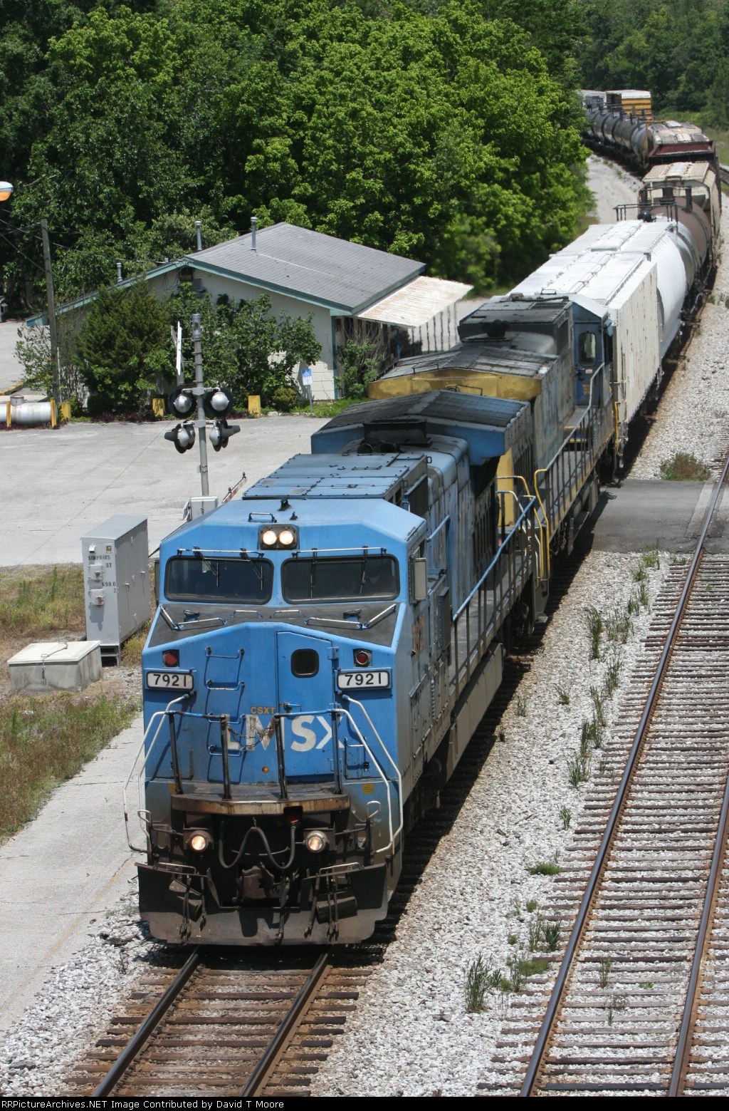 CSX Q613-15 Passes the Amtrak Depot
